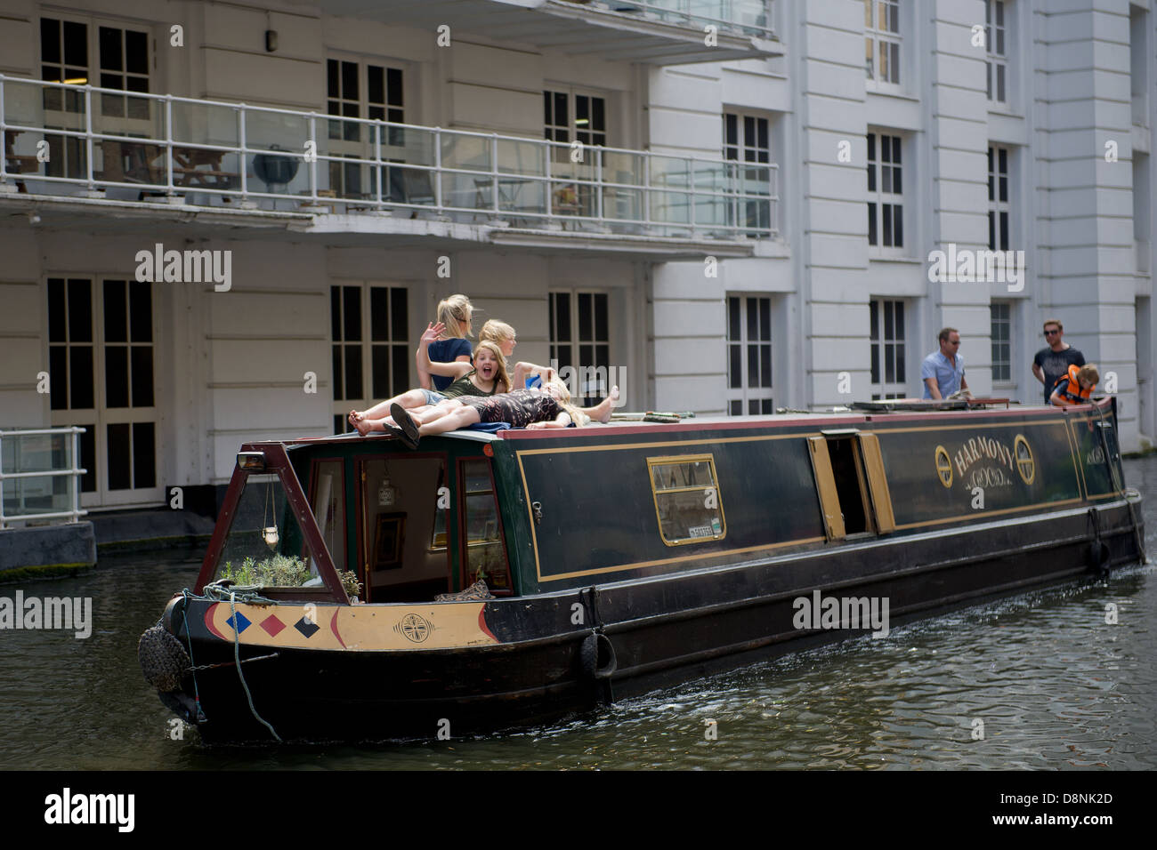 Narrowboat Sailing Canal High Resolution Stock Photography and Images ...