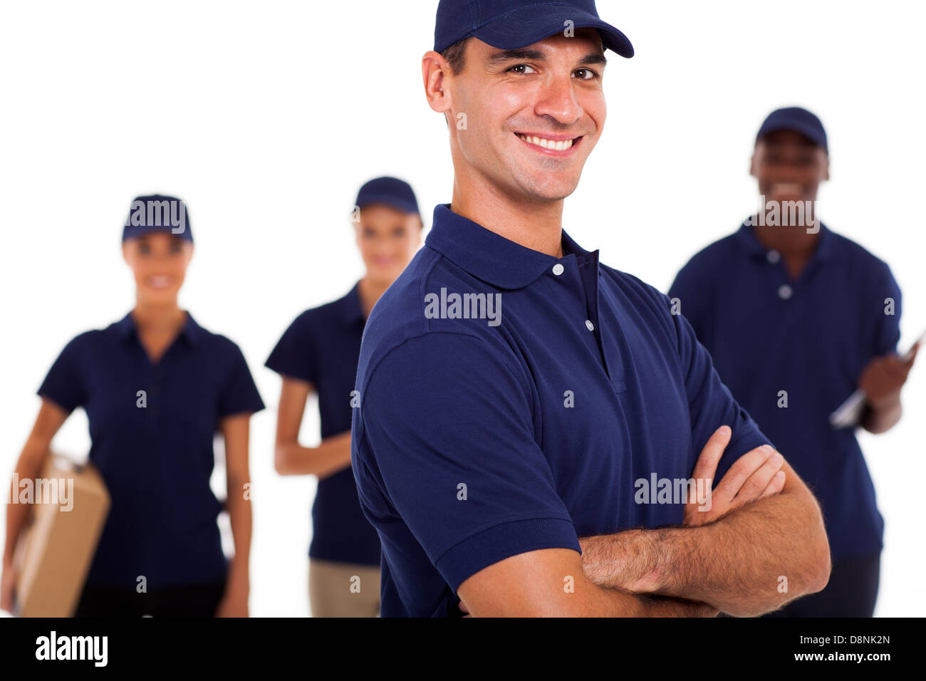 group of professional IT technicians on white background Stock Photo ...