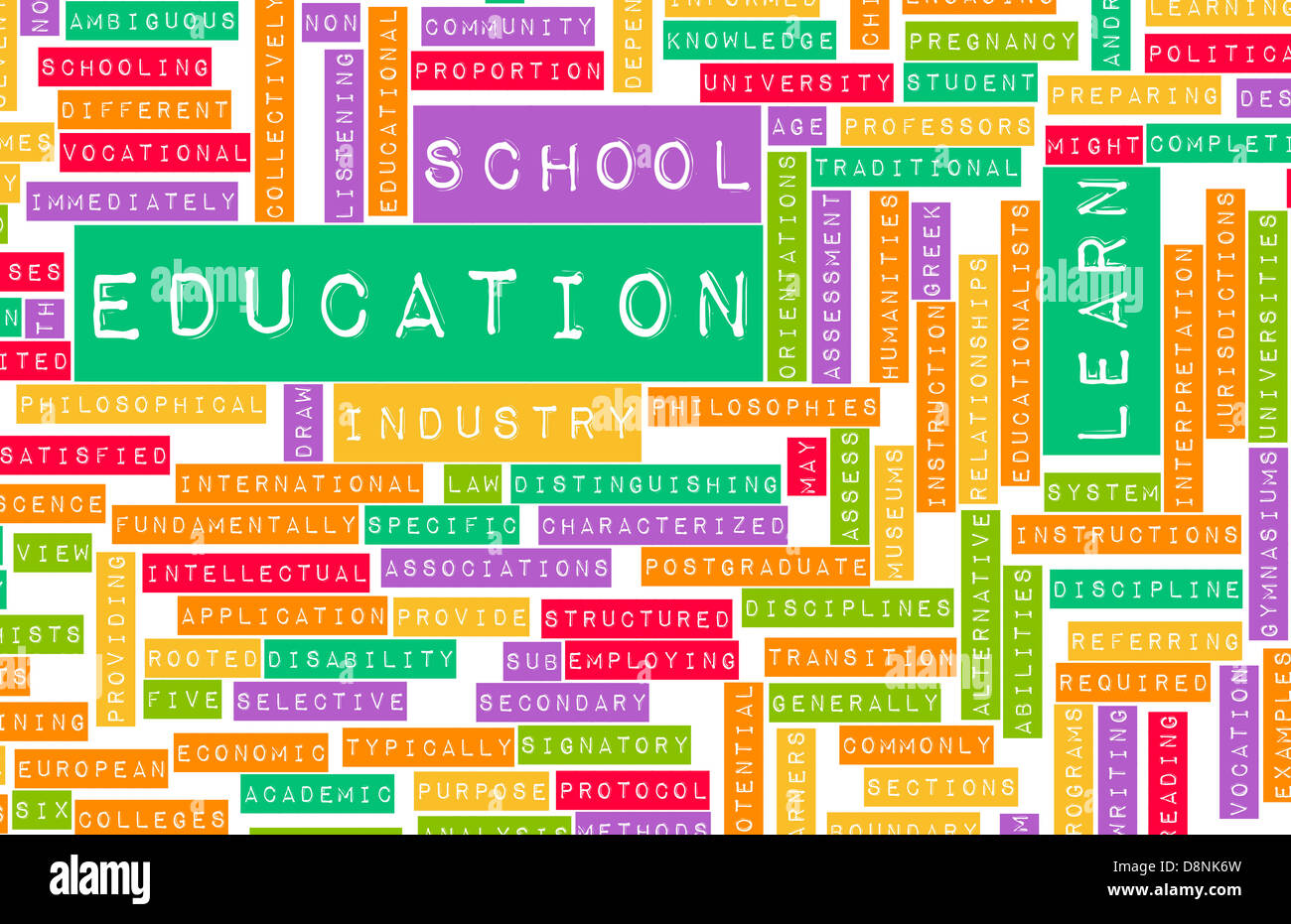 Education Sector and Other Related Terms as Art Stock Photo - Alamy
