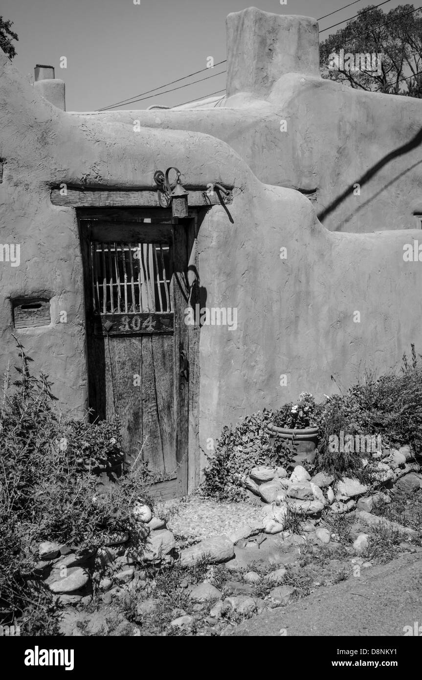 Santa Fe Style Architecture Detail, Canyon Road, New Mexico Stock Photo ...