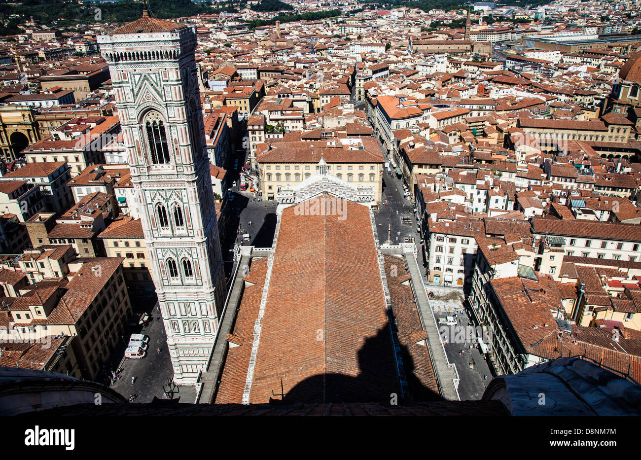 Florence, Italy: panoramic view from the top of Duomo church Stock ...
