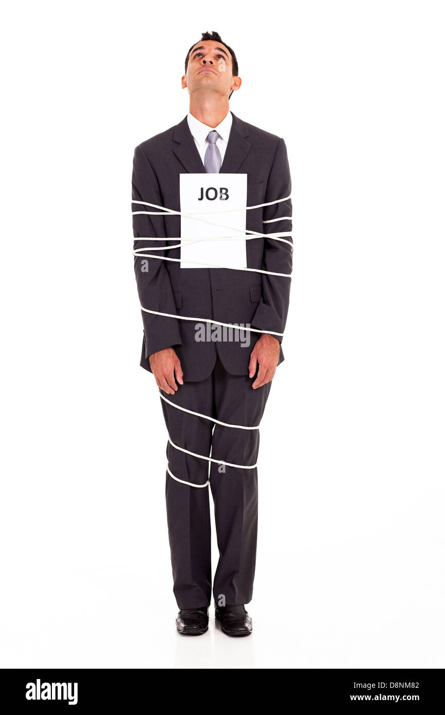 young man looking for a way out of a boring job Stock Photo - Alamy