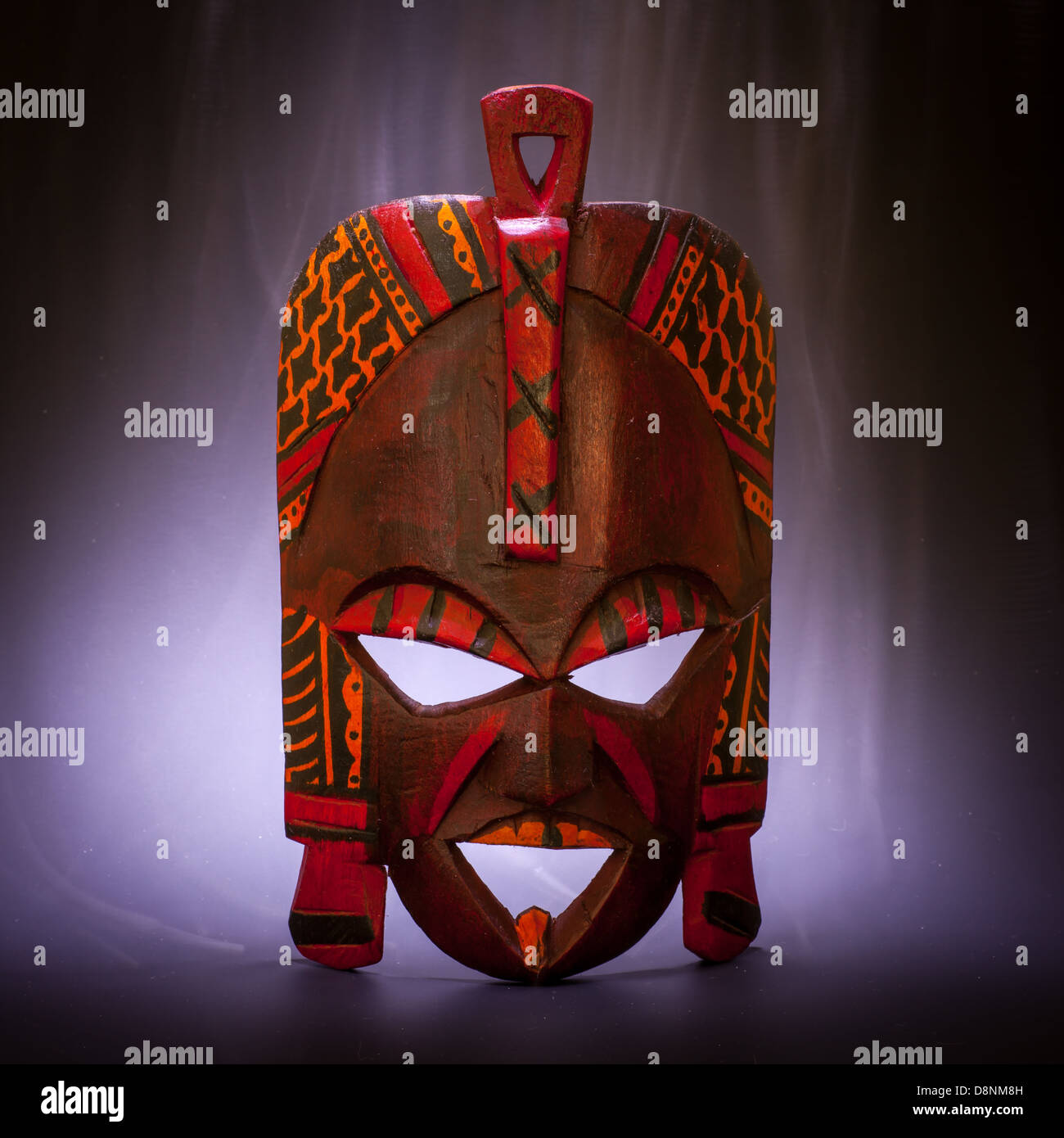 Tradional mask from Kenya (made of wood) with smoke effect useful for ...