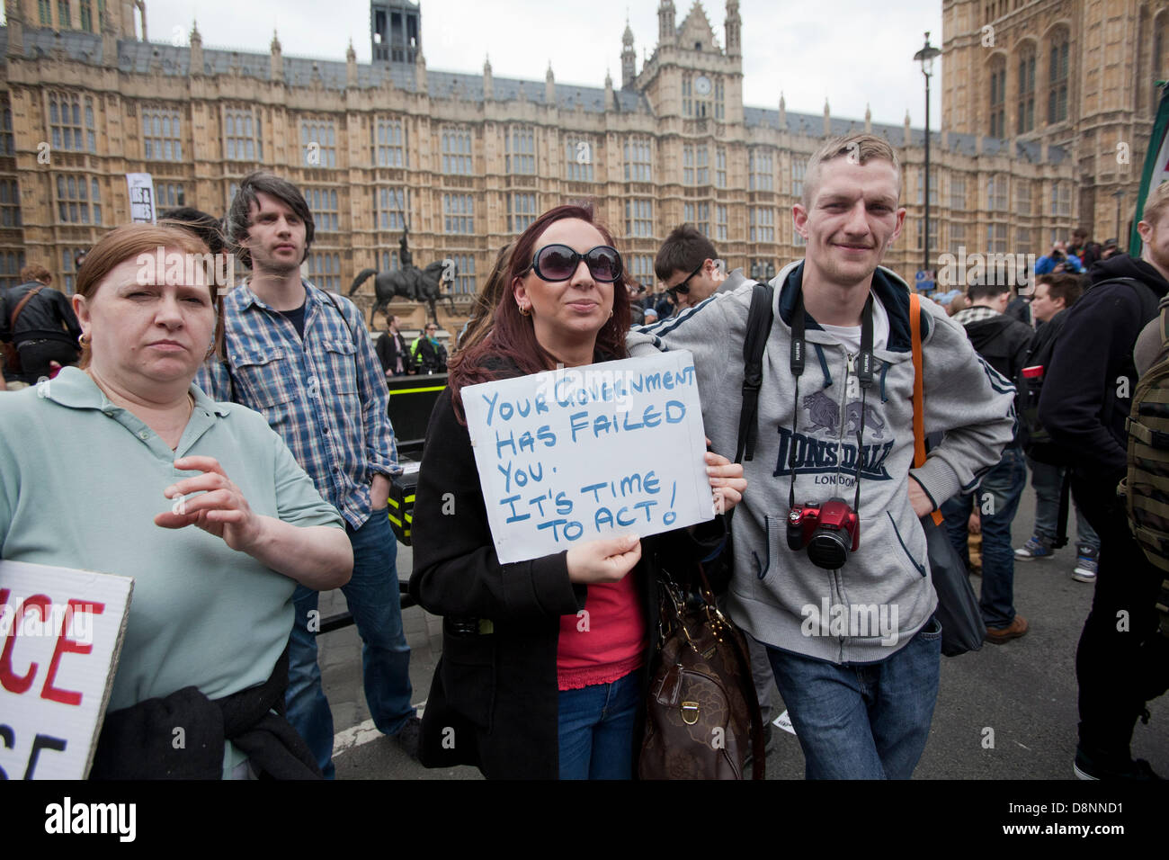 London, UK. 1st June, 2013. Rally at Westminster against the BNP ...