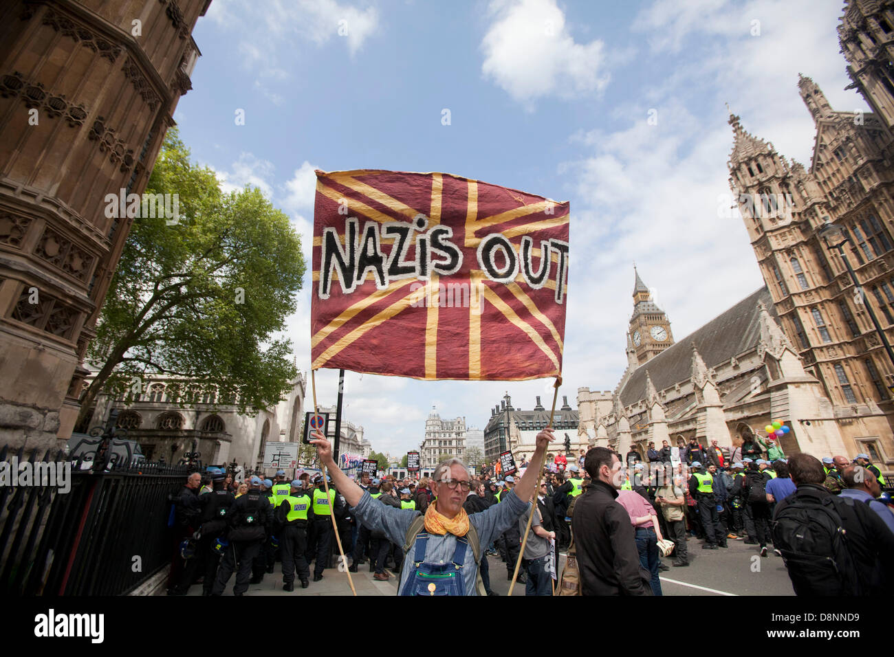 London, UK. 1st June, 2013. Rally at Westminster against the BNP ...