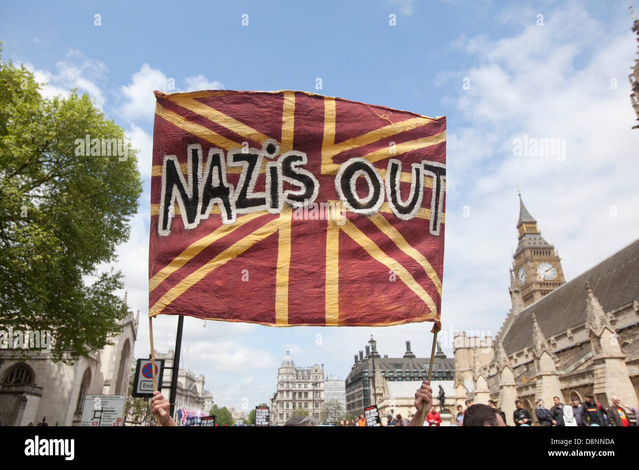 London, UK. 1st June, 2013. Rally at Westminster against the BNP ...