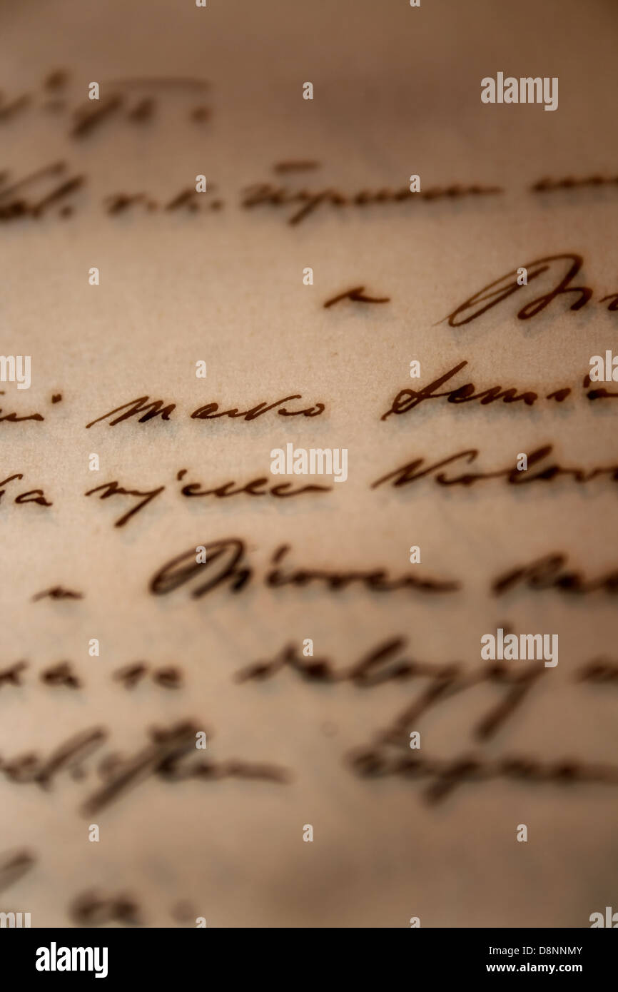 vintage handwritten letter Stock Photo - Alamy