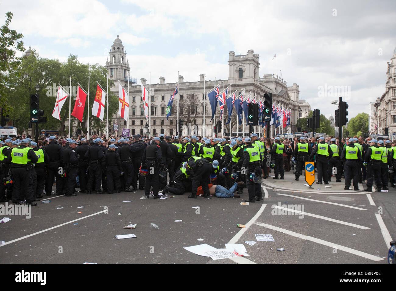 London, UK. 1st June, 2013. Rally at Westminster against the BNP ...