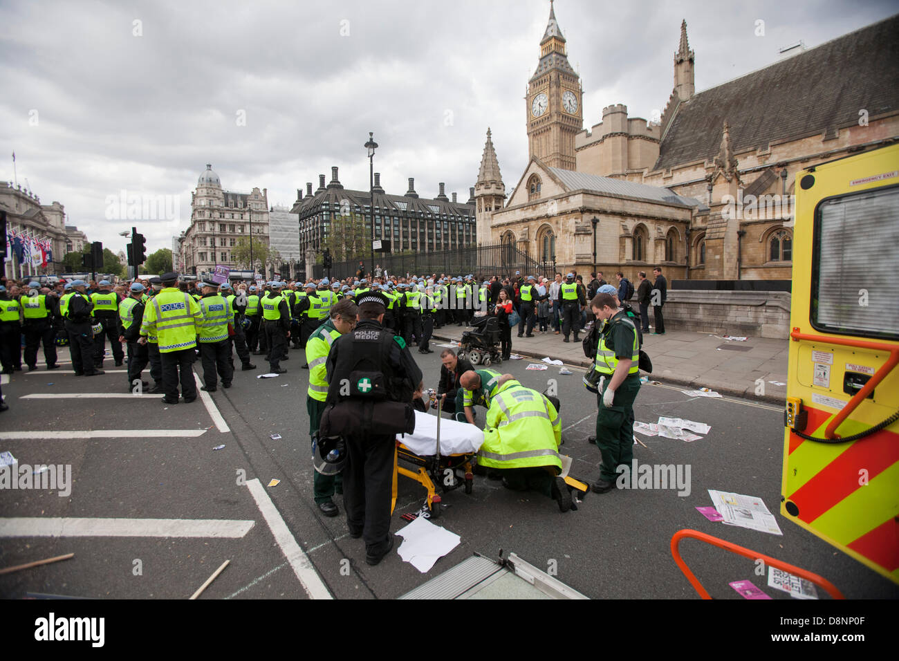 London, UK. 1st June, 2013. Rally at Westminster against the BNP ...