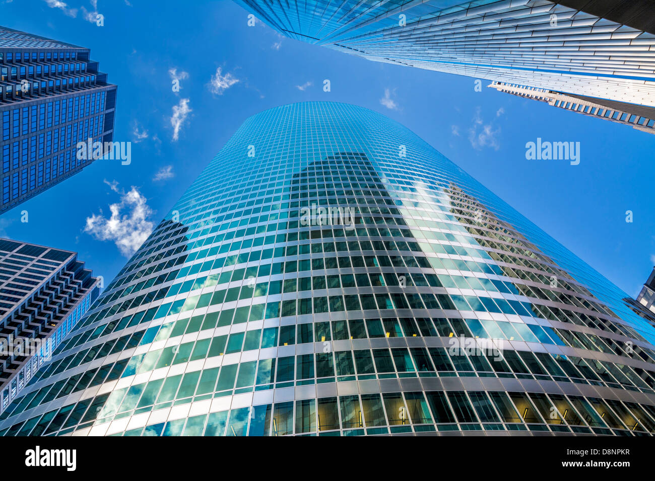 Skyscrapers and deep blue sky Stock Photo - Alamy