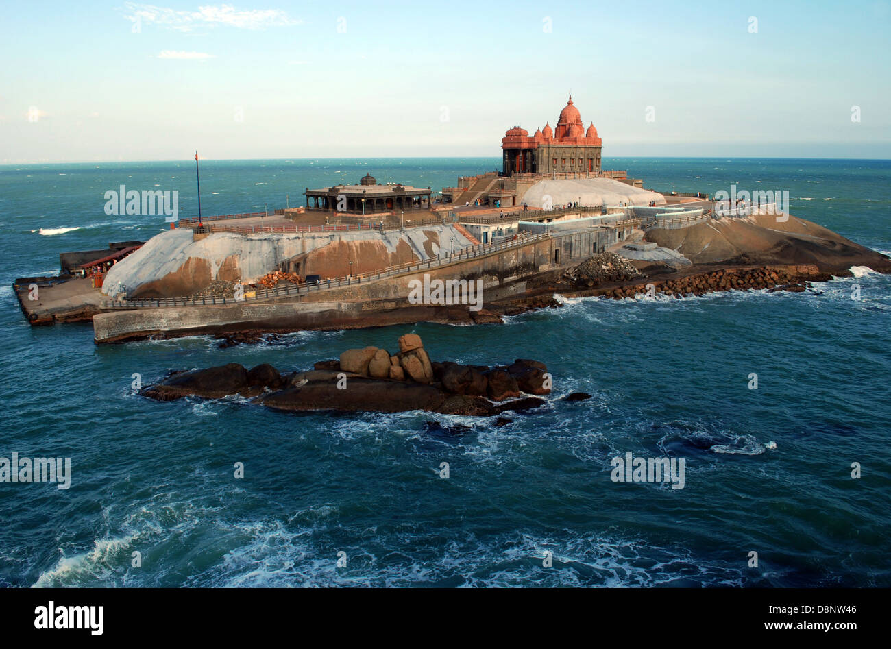 vivekananda rock memorial at kanyakumari,india. this monument built on ...