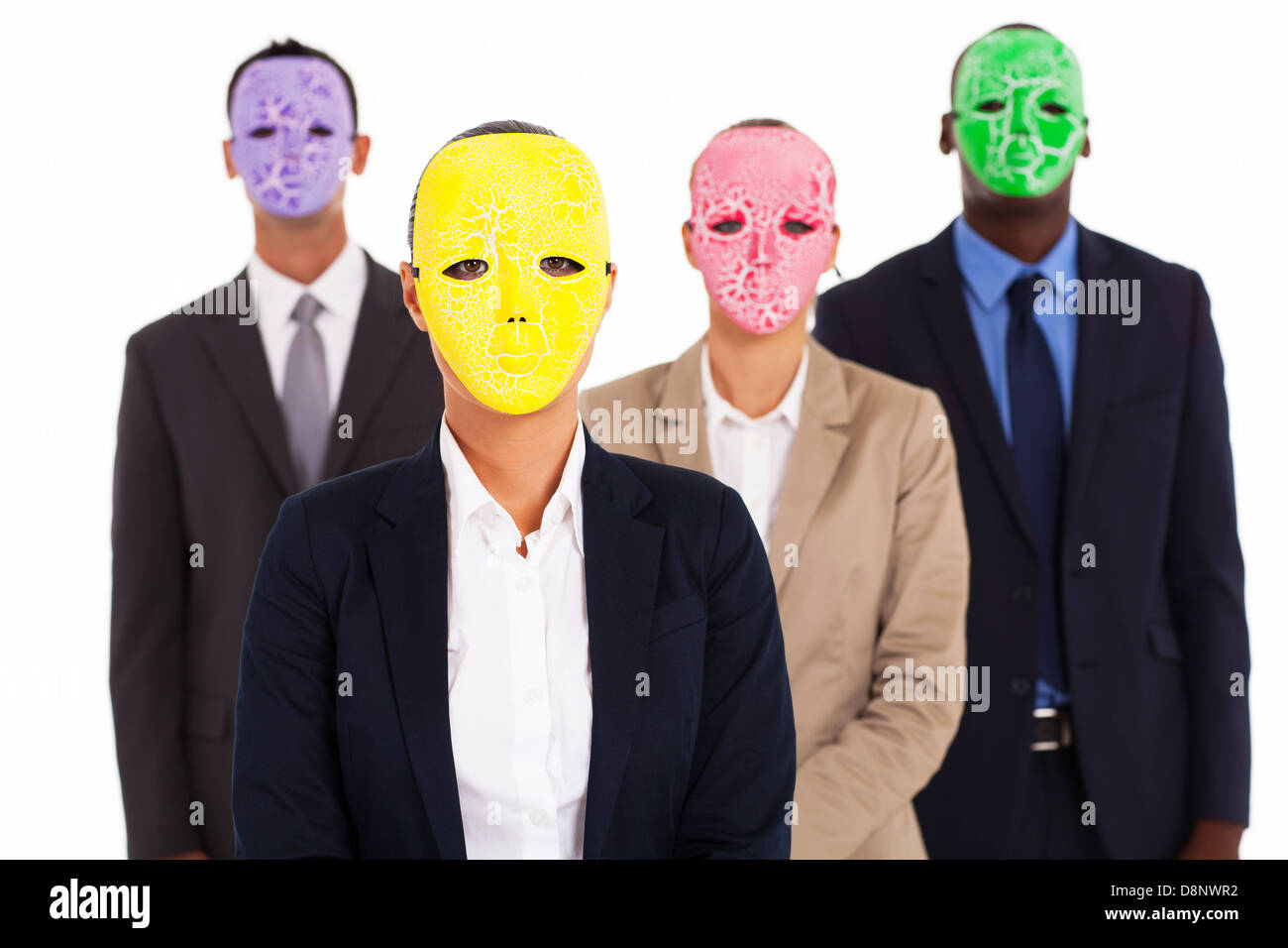 group of business people with mask Stock Photo - Alamy