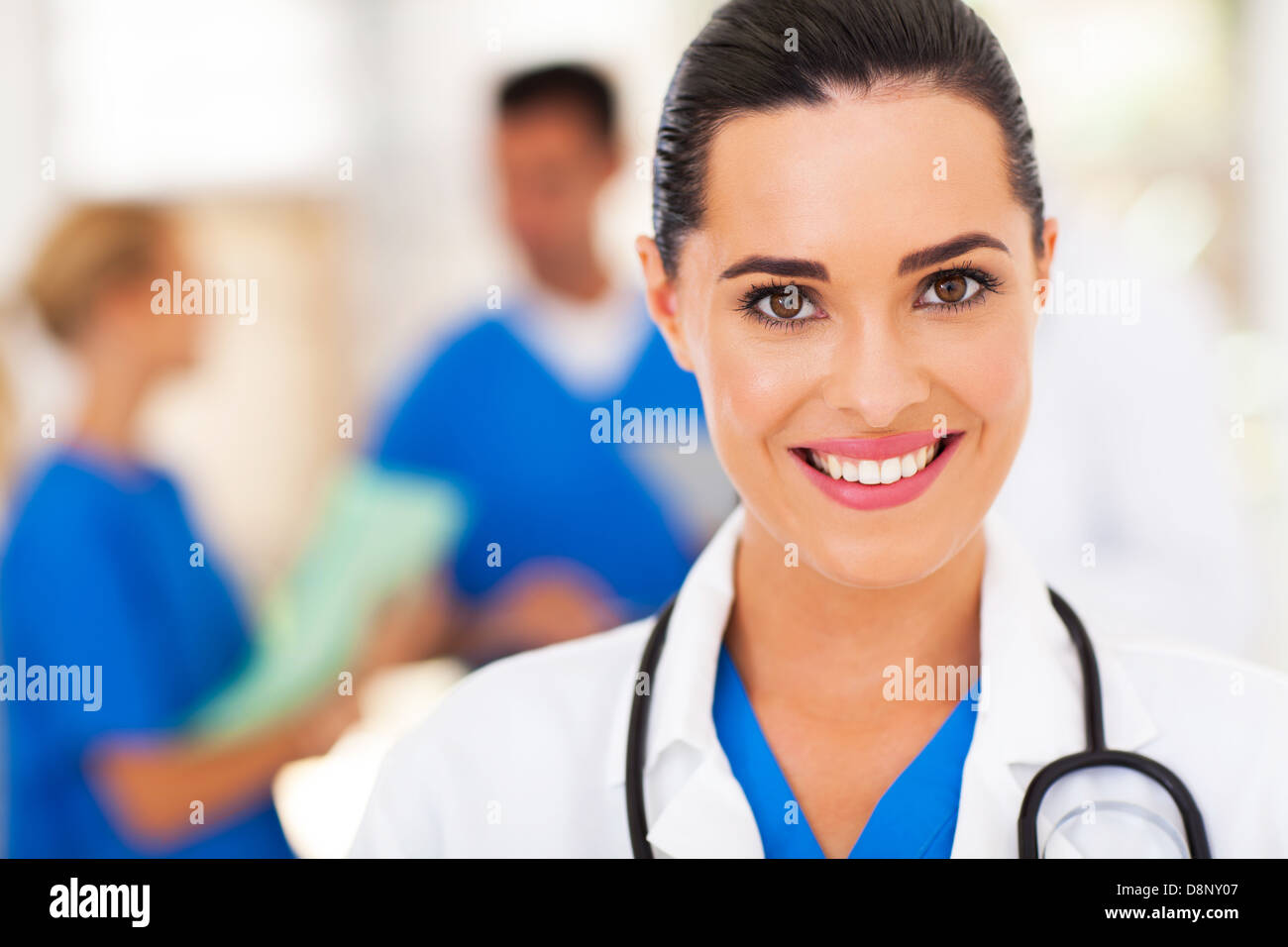 beautiful medical nurse closeup portrait Stock Photo - Alamy