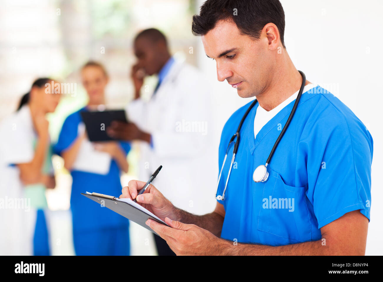 Hospital worker male in medical hi-res stock photography and images - Alamy