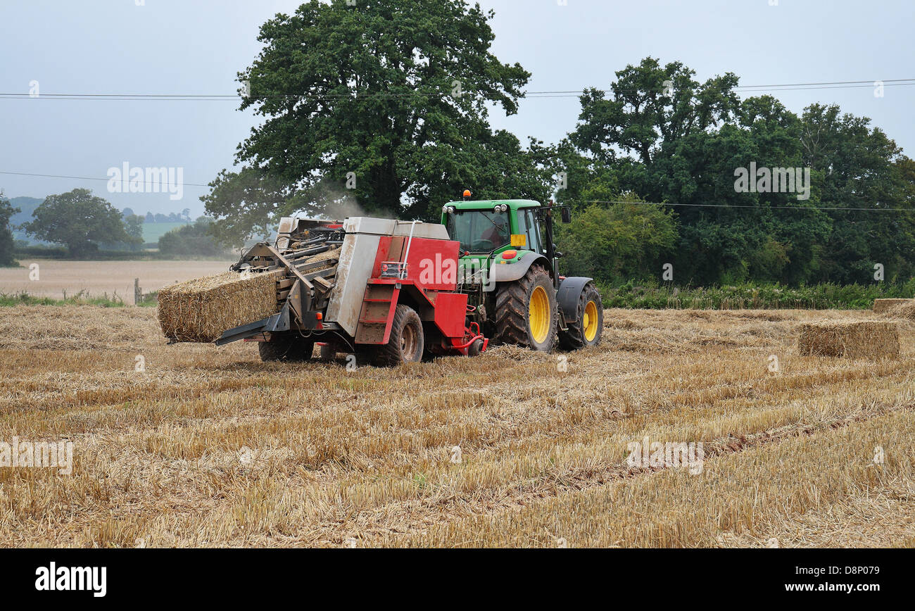 Tractor baling machine hi-res stock photography and images - Alamy