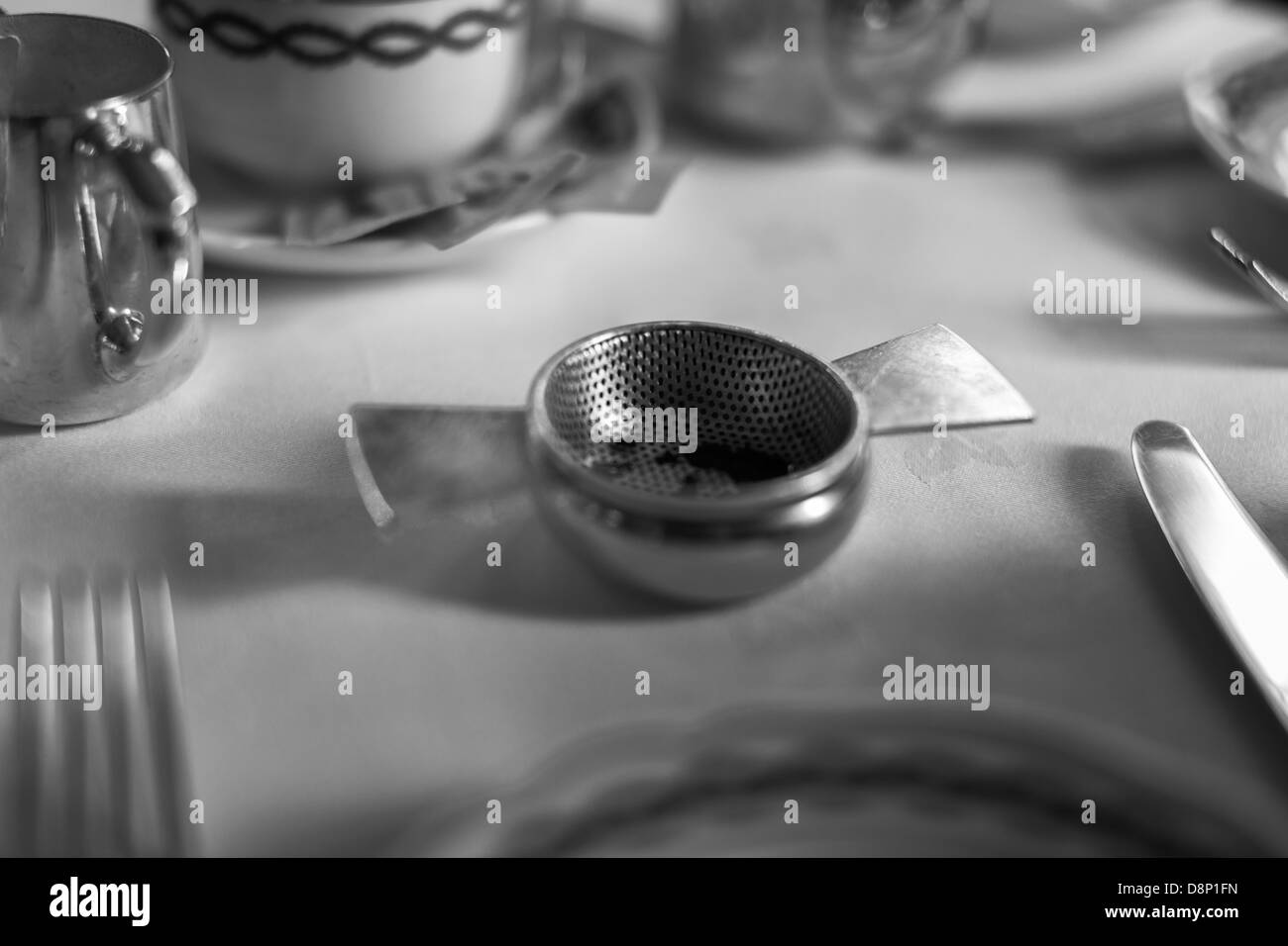 Table set for afternoon tea at high class London hotel, England, UK ...