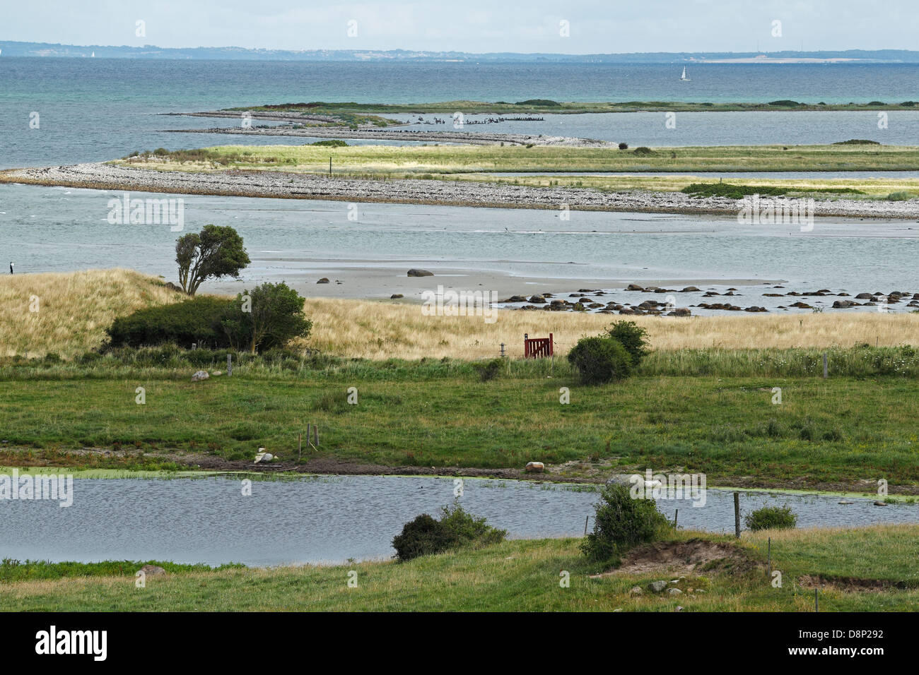 Fyns Hoved. Head of Funen, Denmark. Moraine landscape with tickets ...