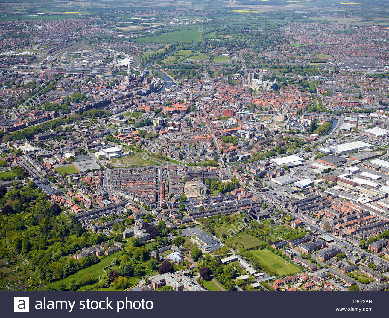 Aerial View From The Air City Of York Stock Photos & Aerial View From ...