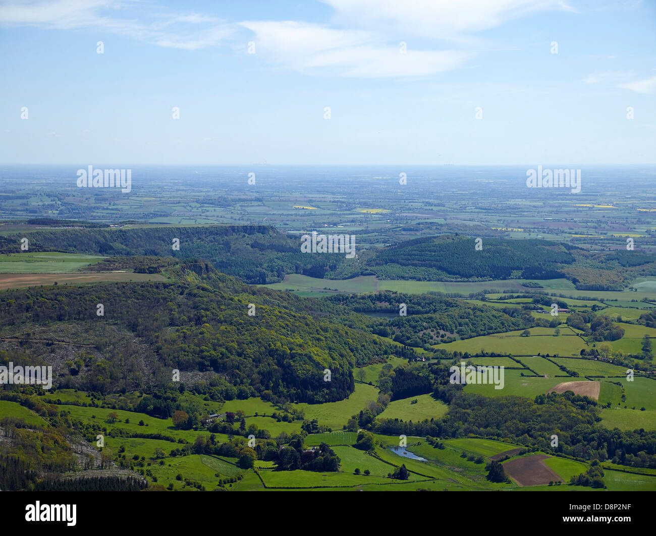Sutton Bank, North Yorkshire, Northern England, shot from the air ...