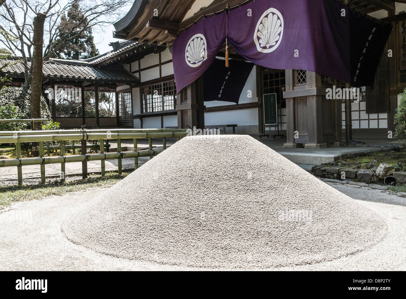 Kurama-dera temple, Kyoto, Japan the dry Zen garden Stock Photo - Alamy