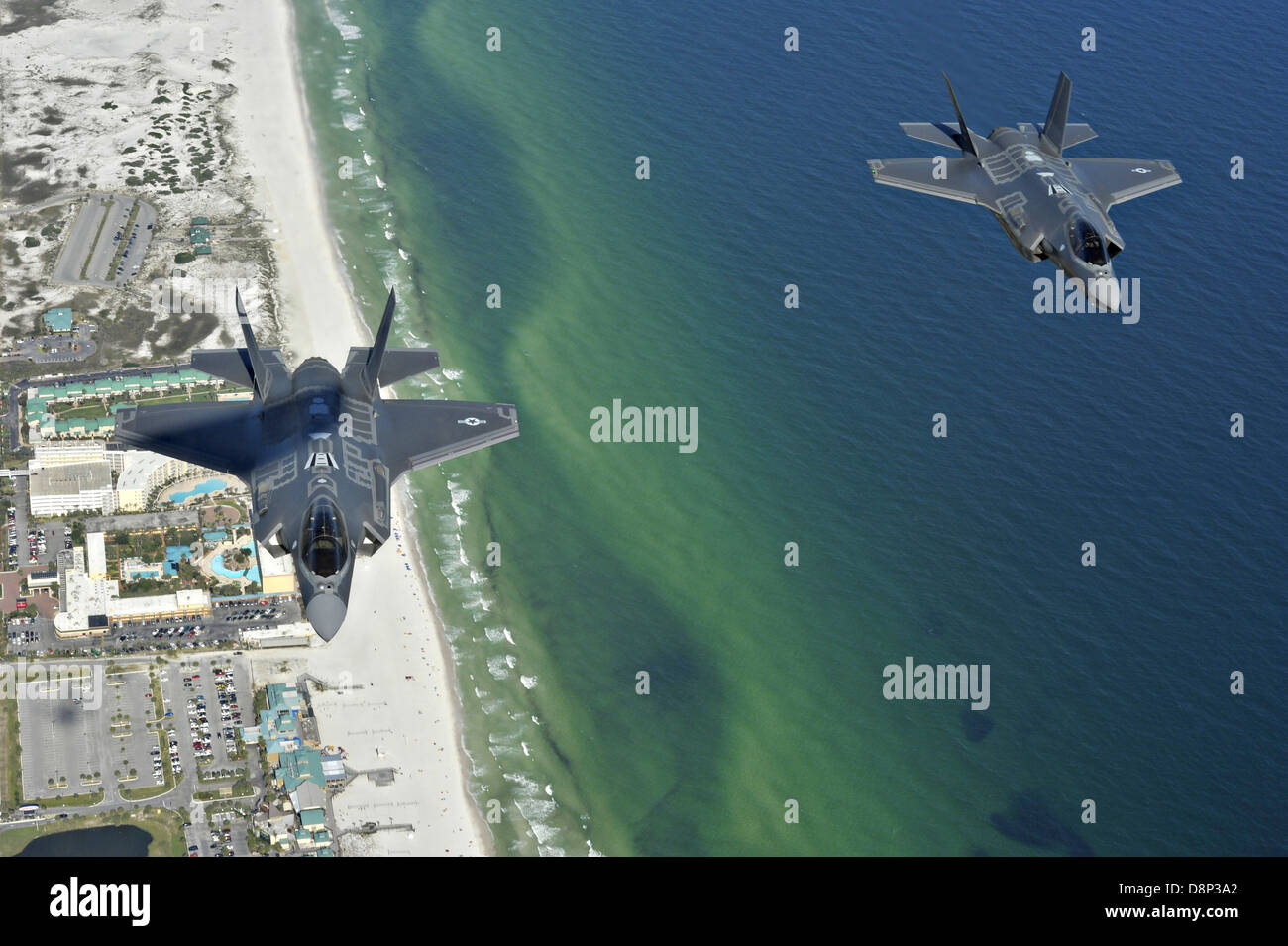 US Air Force F-35A Lightning II stealth fighter aircraft assigned to the 58th Fighter Squadron ...
