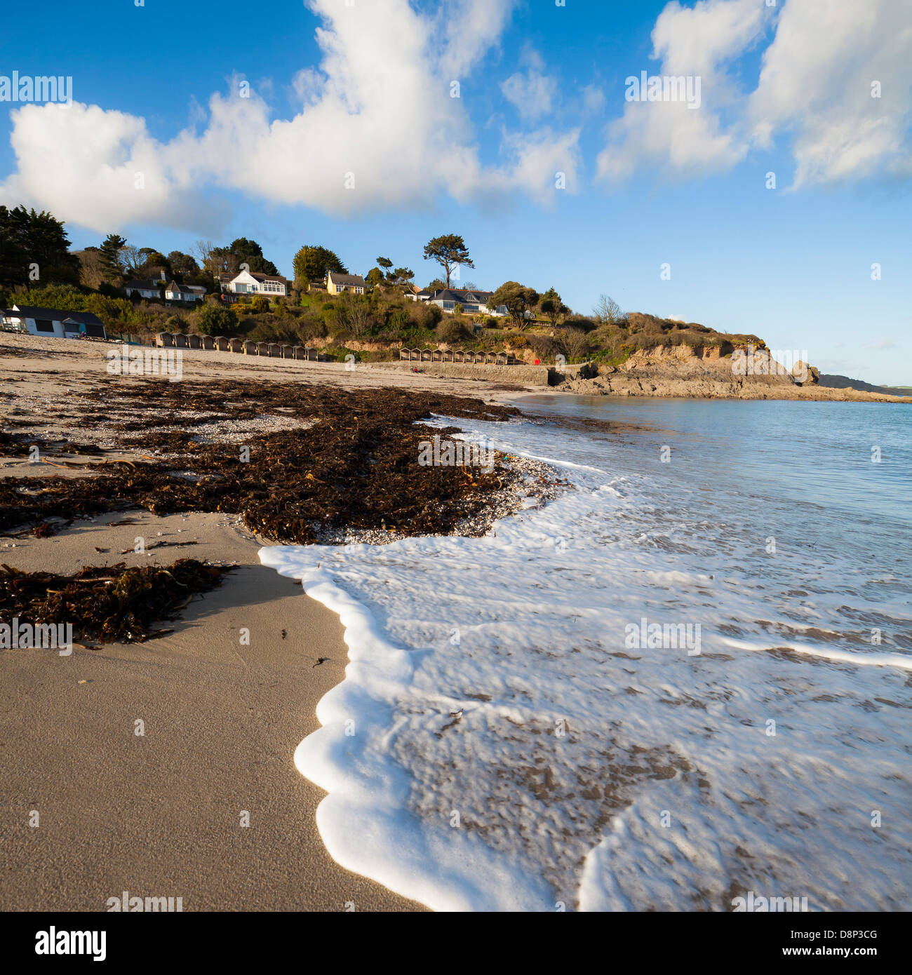 Sunny day on Swanpool Beach Falmouth Cornwall England UK Stock Photo ...