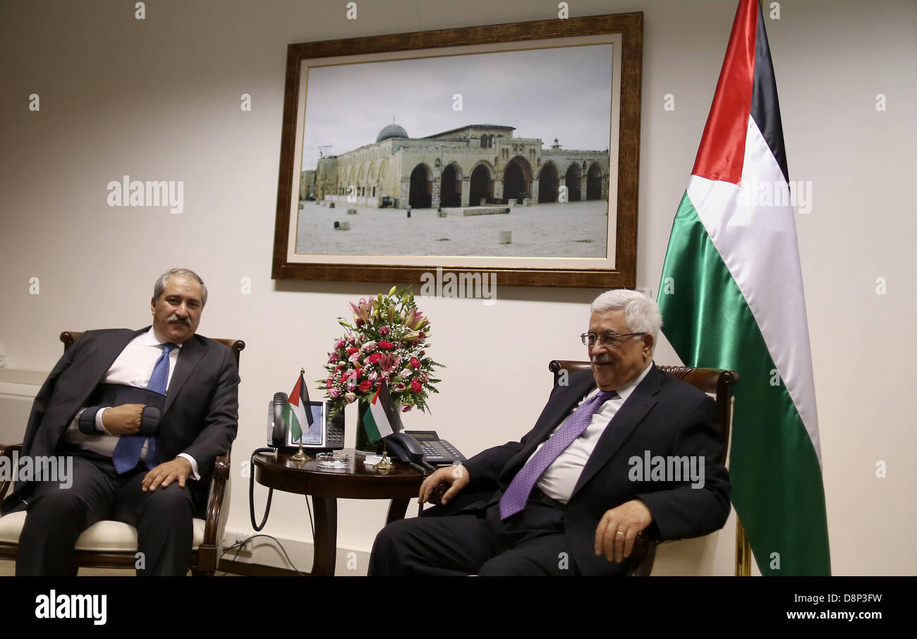 Ramallah, West Bank, Palestinian Territory. 2nd June, 2013. Palestinian ...