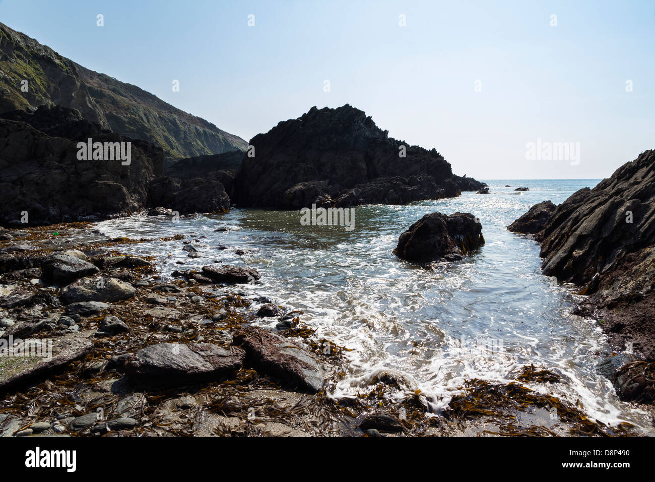 Rugged Hemmick Beach Cornwall England UK Stock Photo - Alamy
