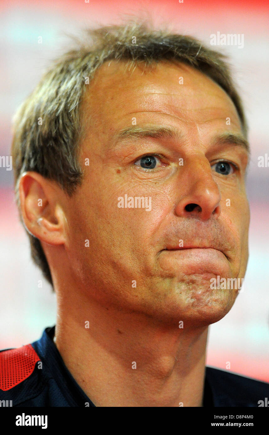 Coach Juergen Klinsmann gestures during the final press conference of U ...