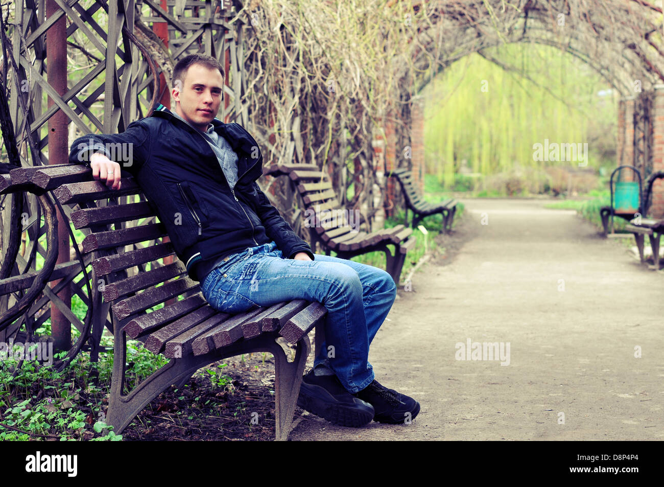 Athletic man spring hi-res stock photography and images - Alamy