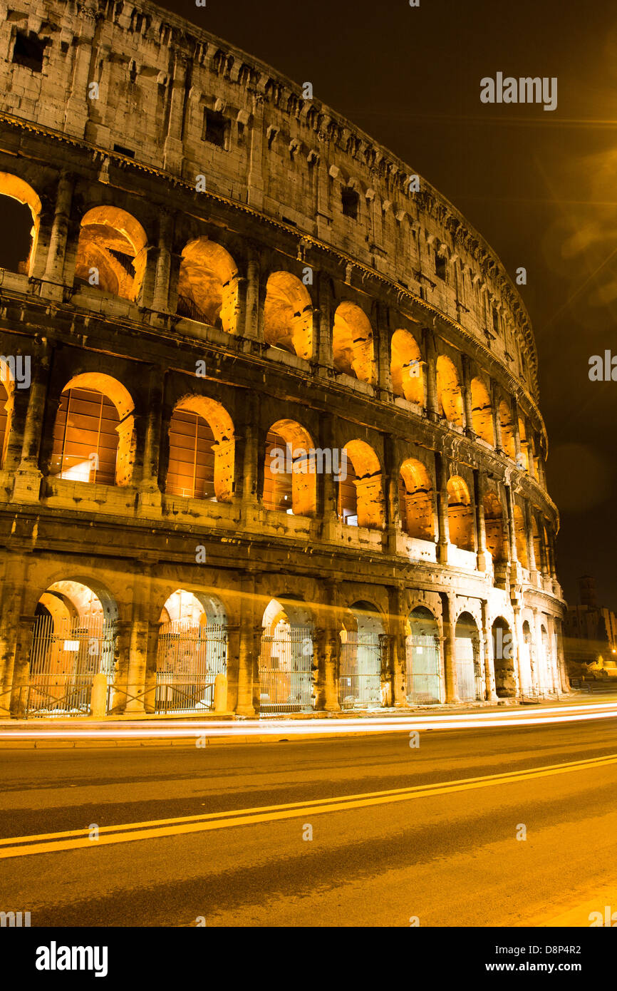 Colosseum at Night, Rome - Italy Stock Photo - Alamy