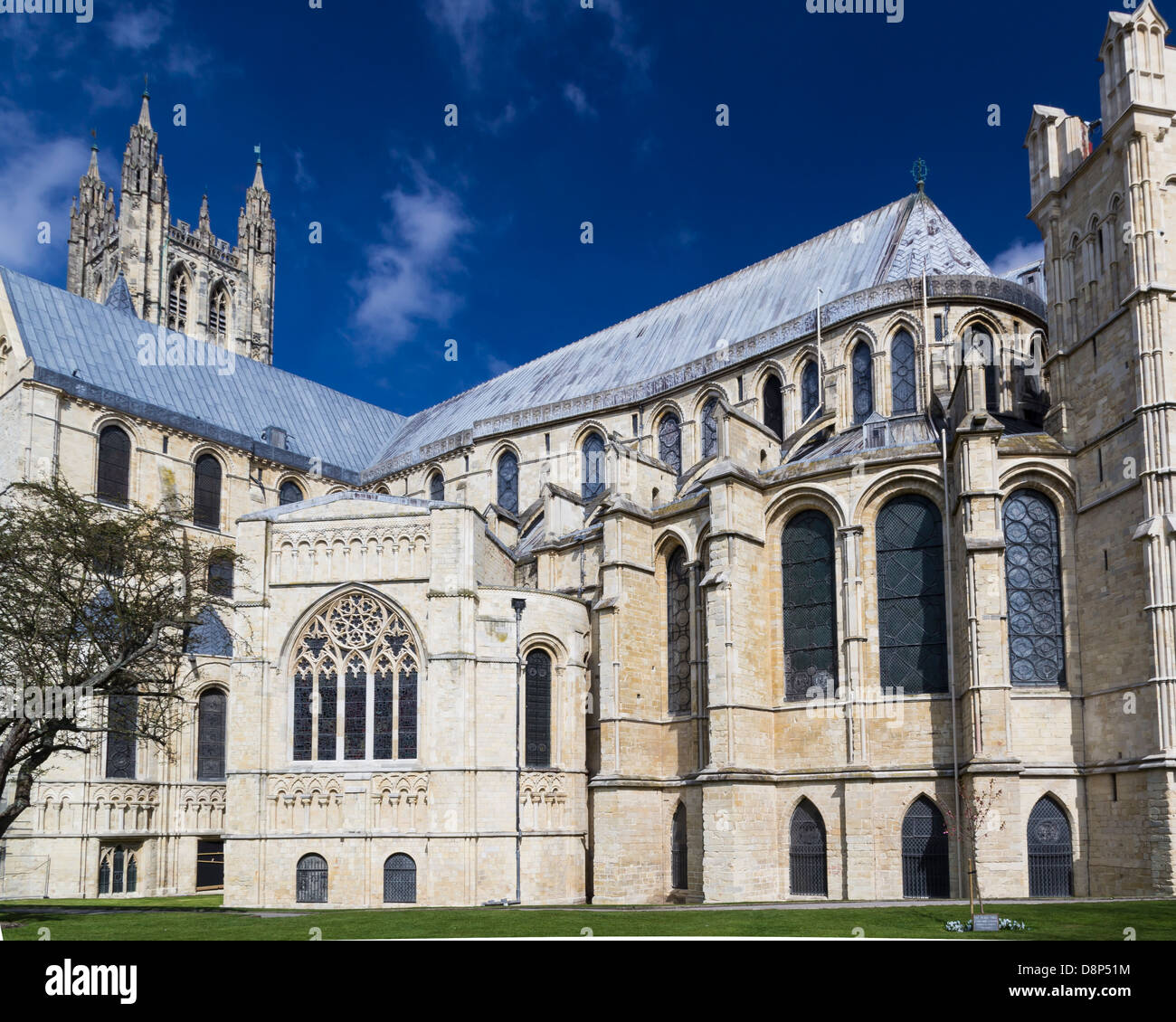 The grand Gothic Style Canterbury Cathedral, Kent England UK Stock ...