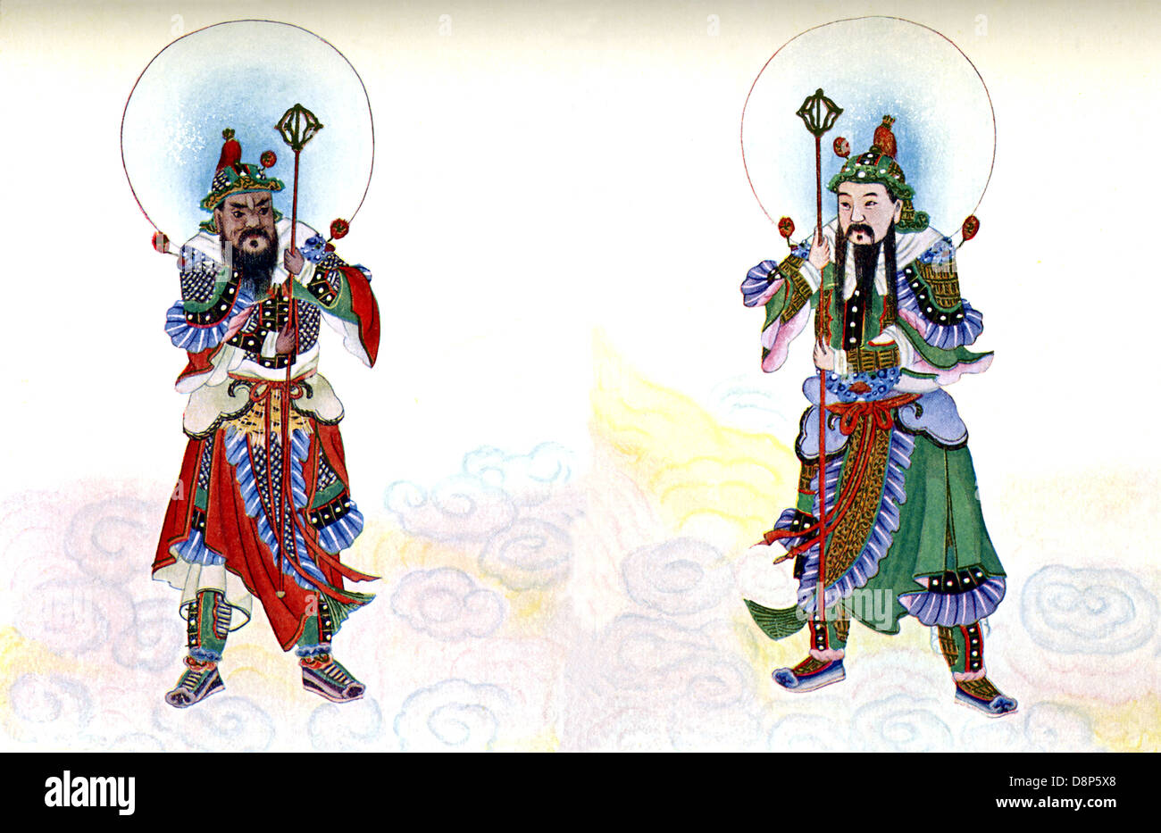According to Chinese mythology, Shen Shu (left) and Yu Lei were ordered ...