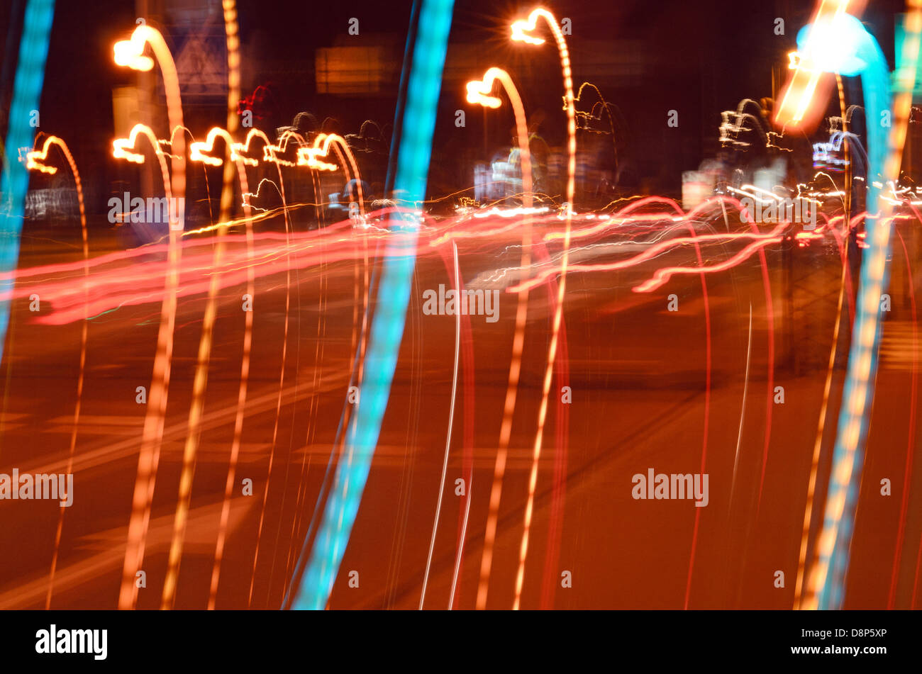 Photo of traffic lights - long exposure Stock Photo - Alamy