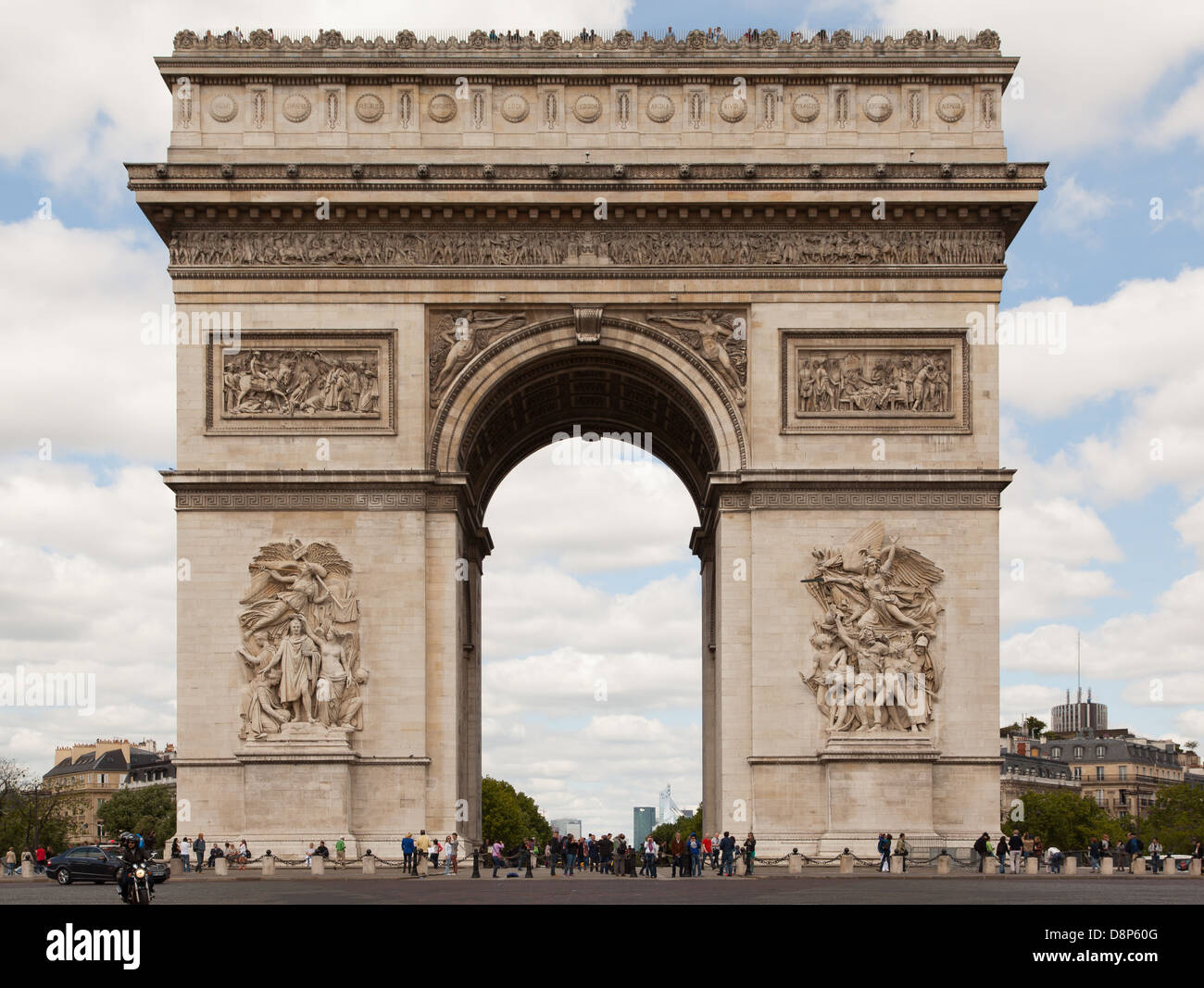 The Arc de Triomphe in Paris view from Champs Elysees Stock Photo - Alamy