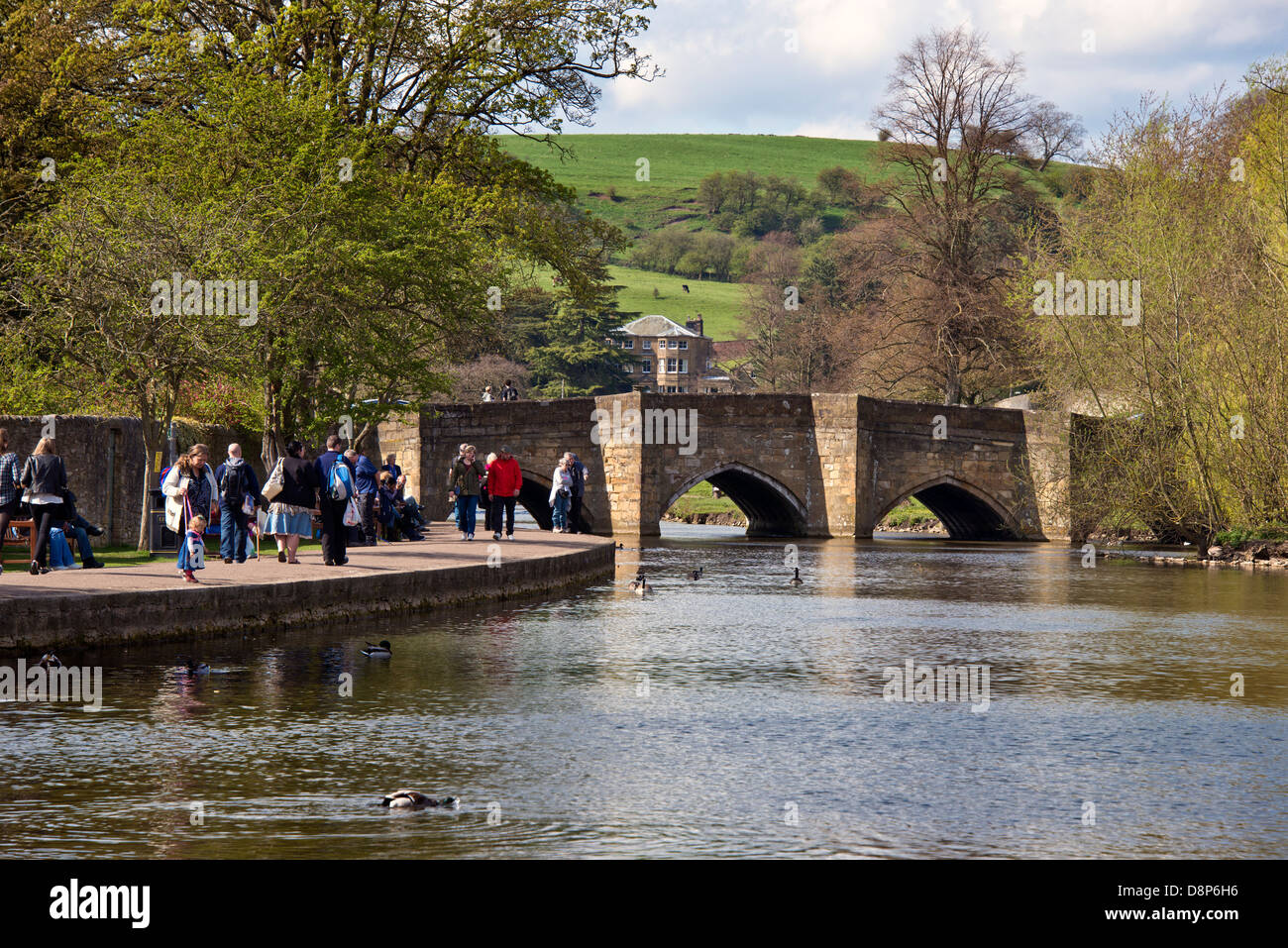 Bakewell Bridge and River Wye, Bakewell, Derbyshire Stock Photo - Alamy
