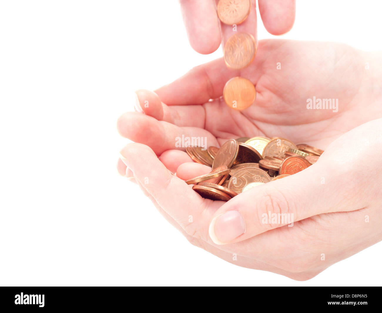 Helping people by making a small donation Stock Photo - Alamy