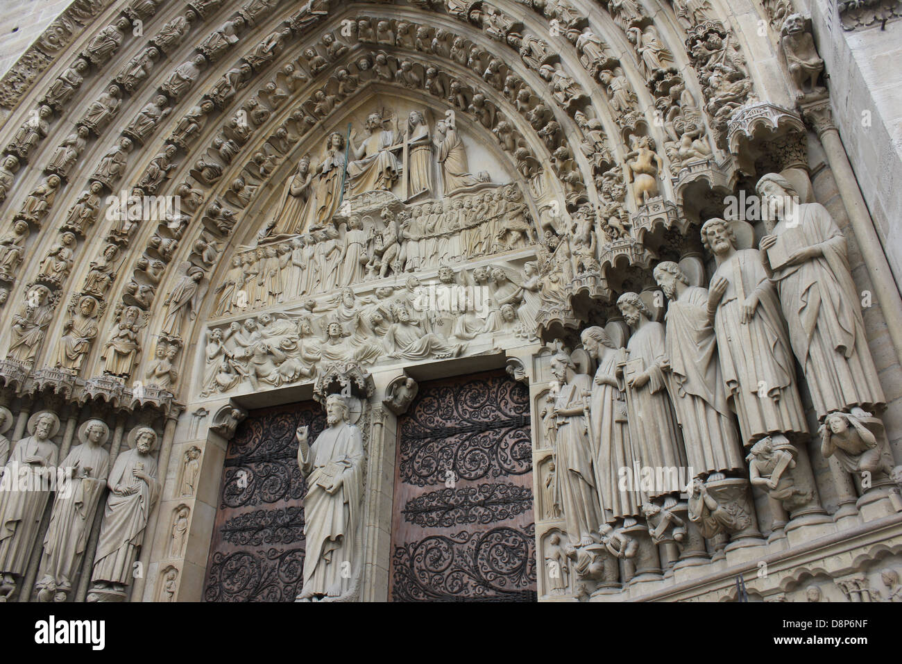 Notre Dame Cathedral in Paris is a masterpiece of Gothic architecture ...