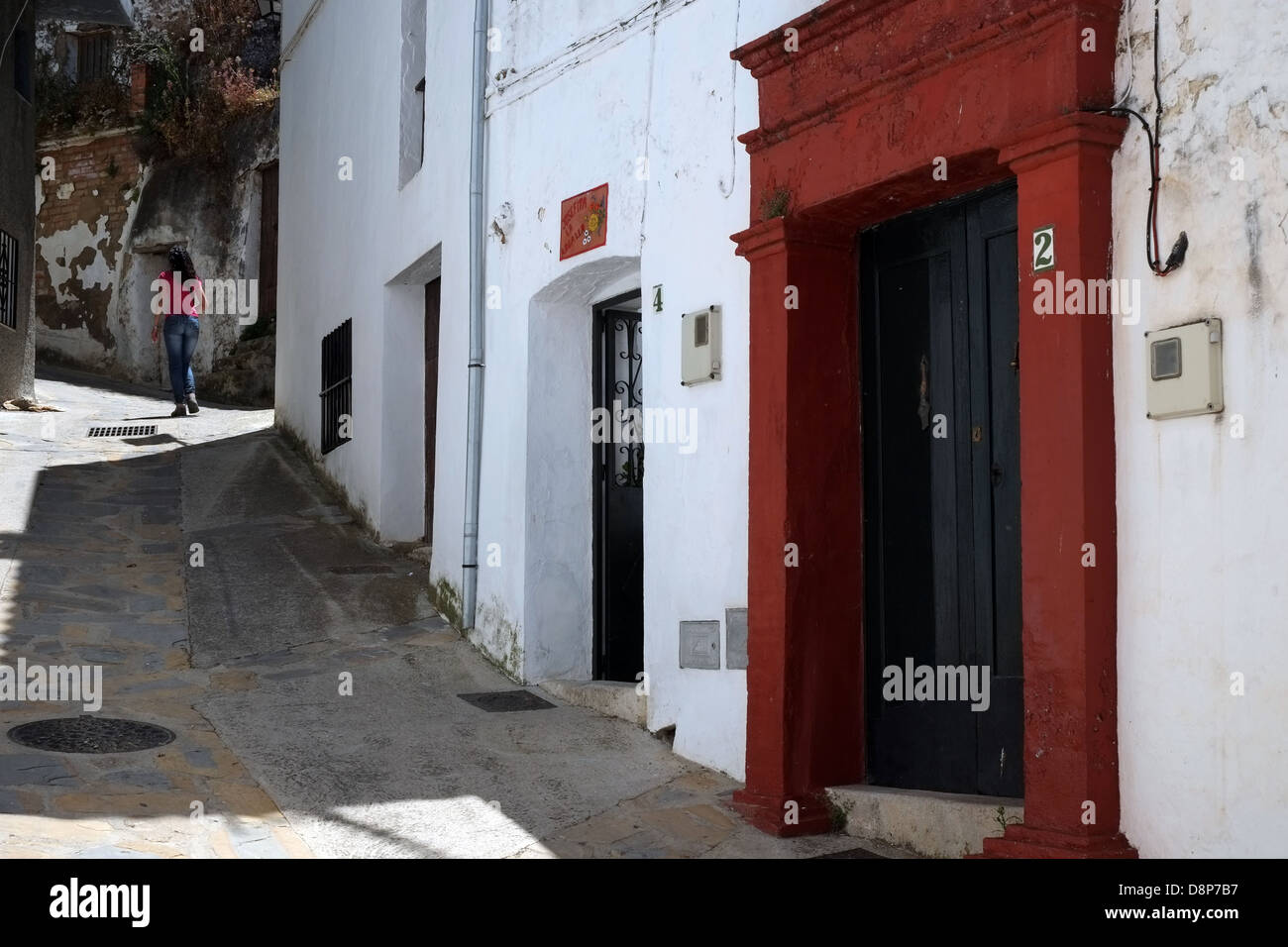 scene of a quiet saturday in rural village Stock Photo - Alamy