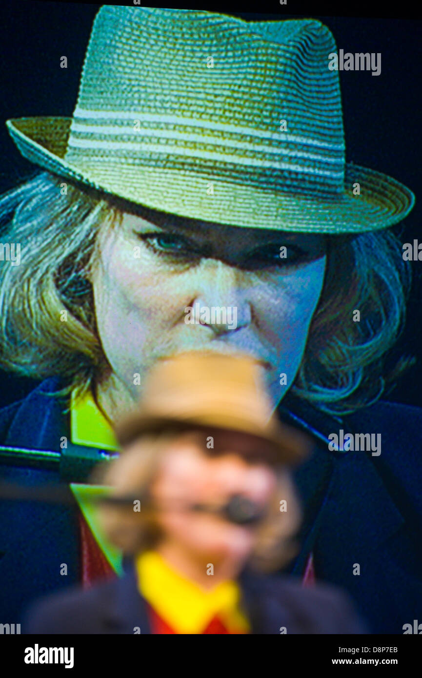 Cerys Matthews Welsh singer songwriter DJ & author performing on stage ...
