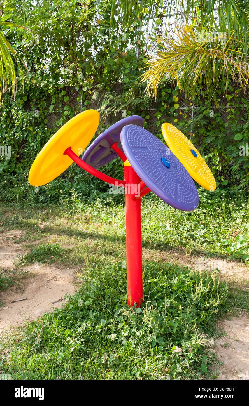 The Exercise Machine in Public Park Stock Photo - Alamy