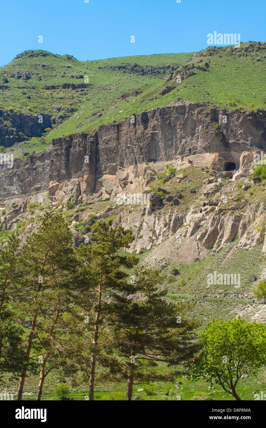 medieval cave city monastery Vardzia,Georgia,Transcaucasus Stock Photo ...