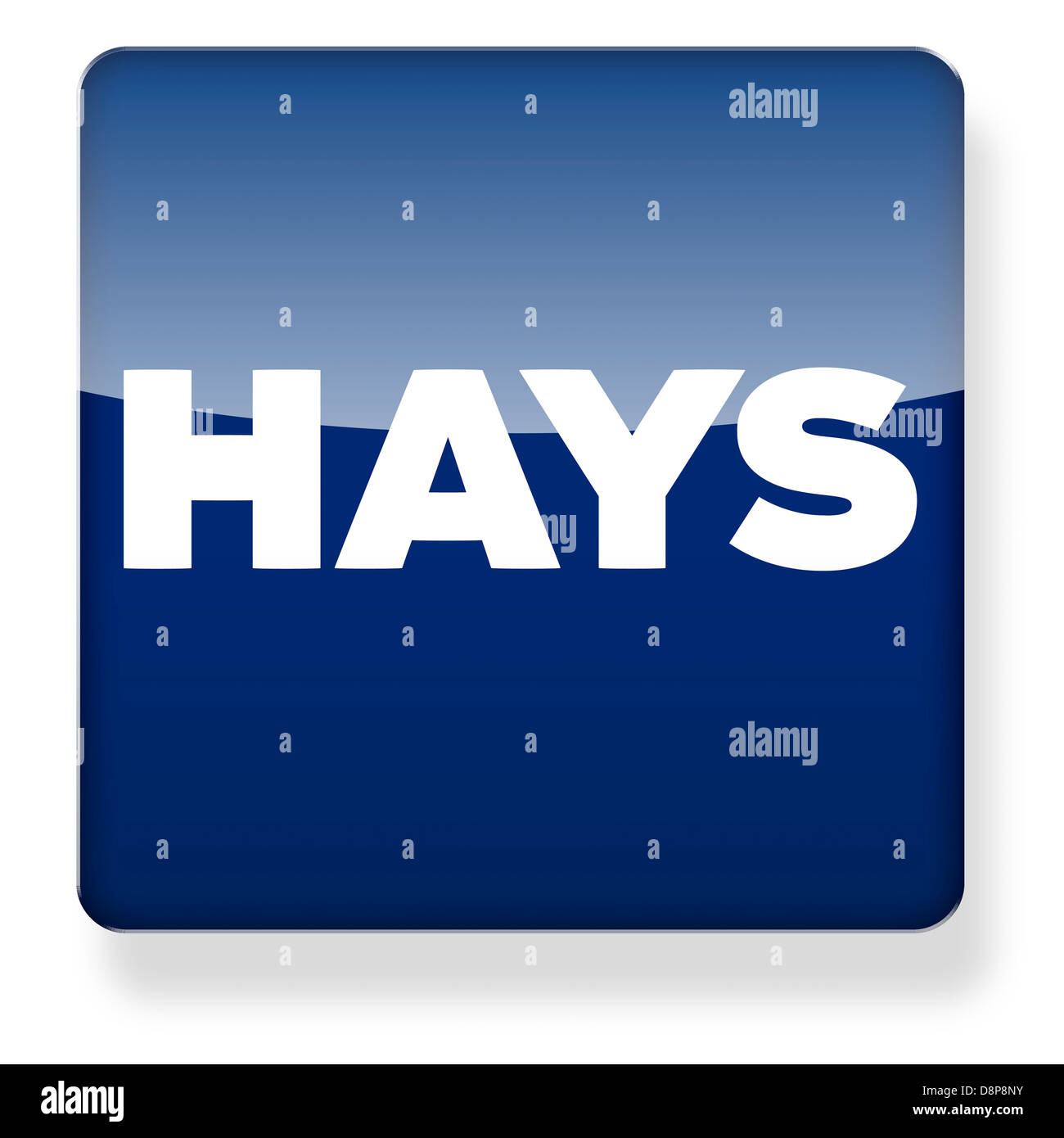 Hays recruitment logo as an app icon. Clipping path included Stock ...