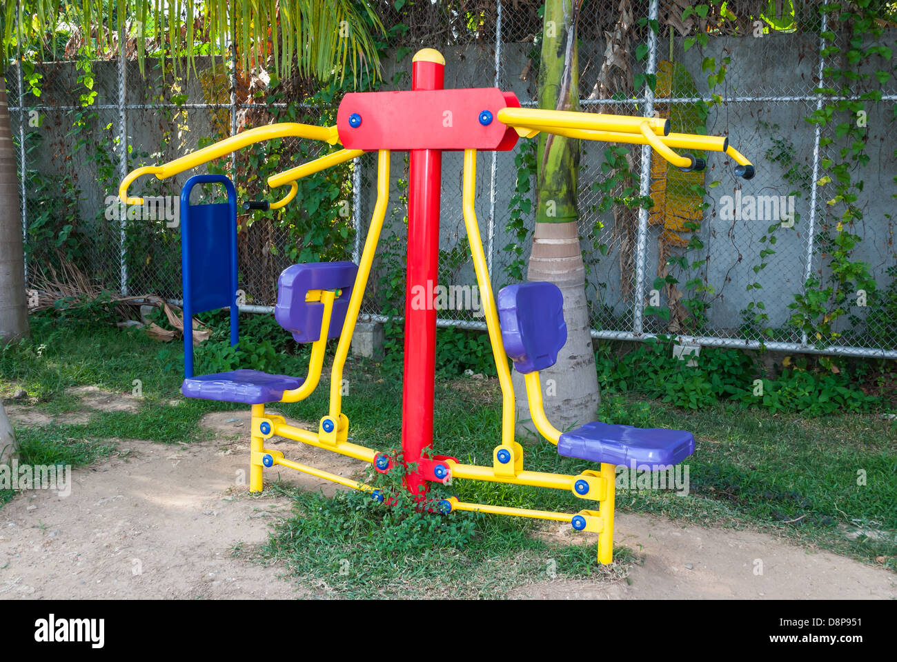 The Exercise Machine in Public Park Stock Photo - Alamy
