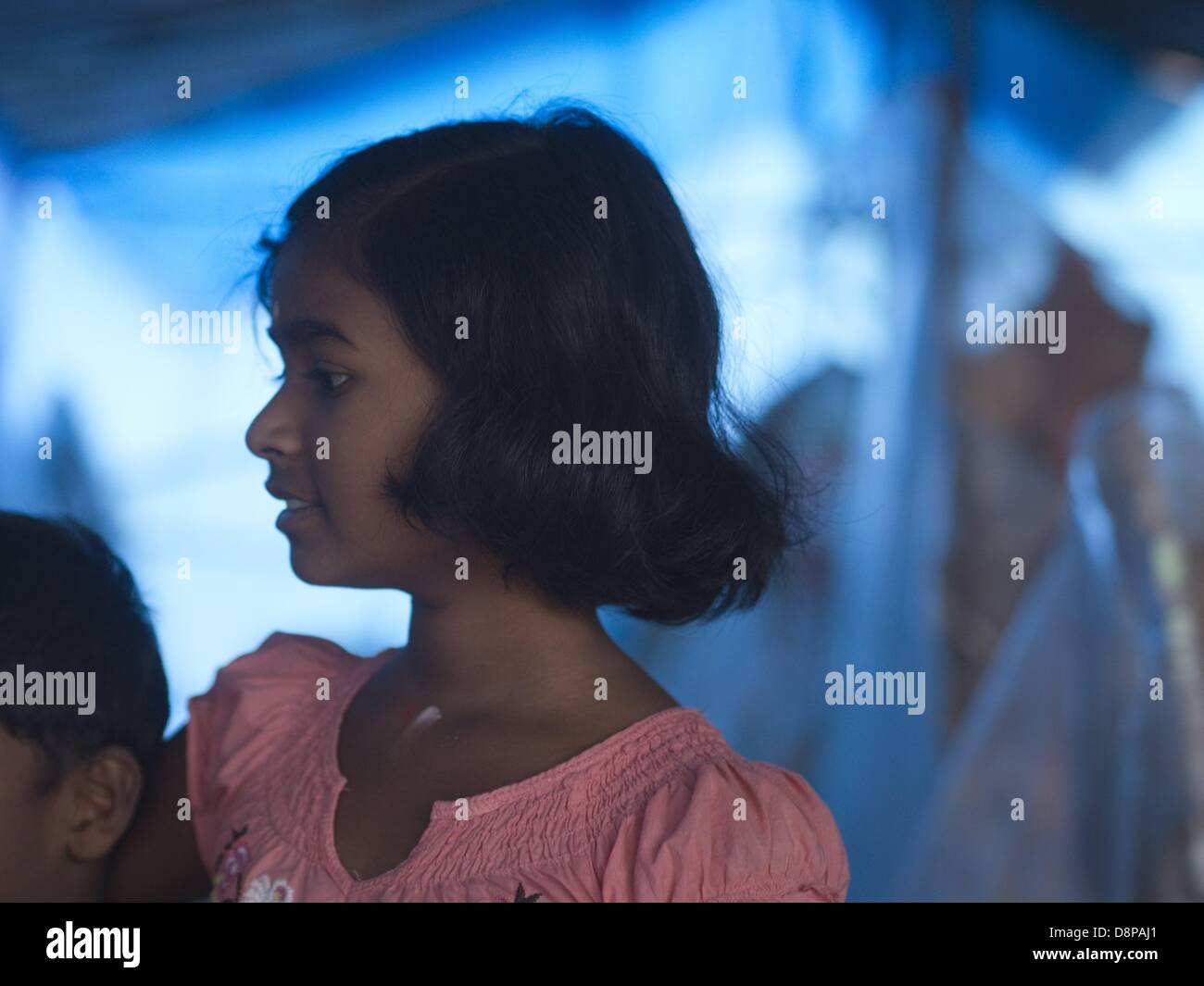 Sept. 1, 2012 - Bangalore, karnataka, India - Young girl in Bangalore ...