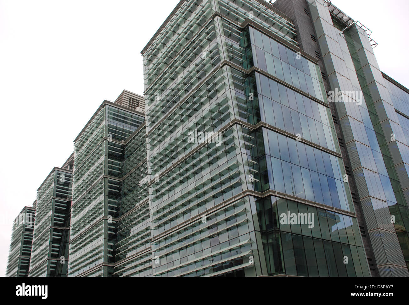 Futuristic Multi Storey office blocks with glass facades Birmingham ...