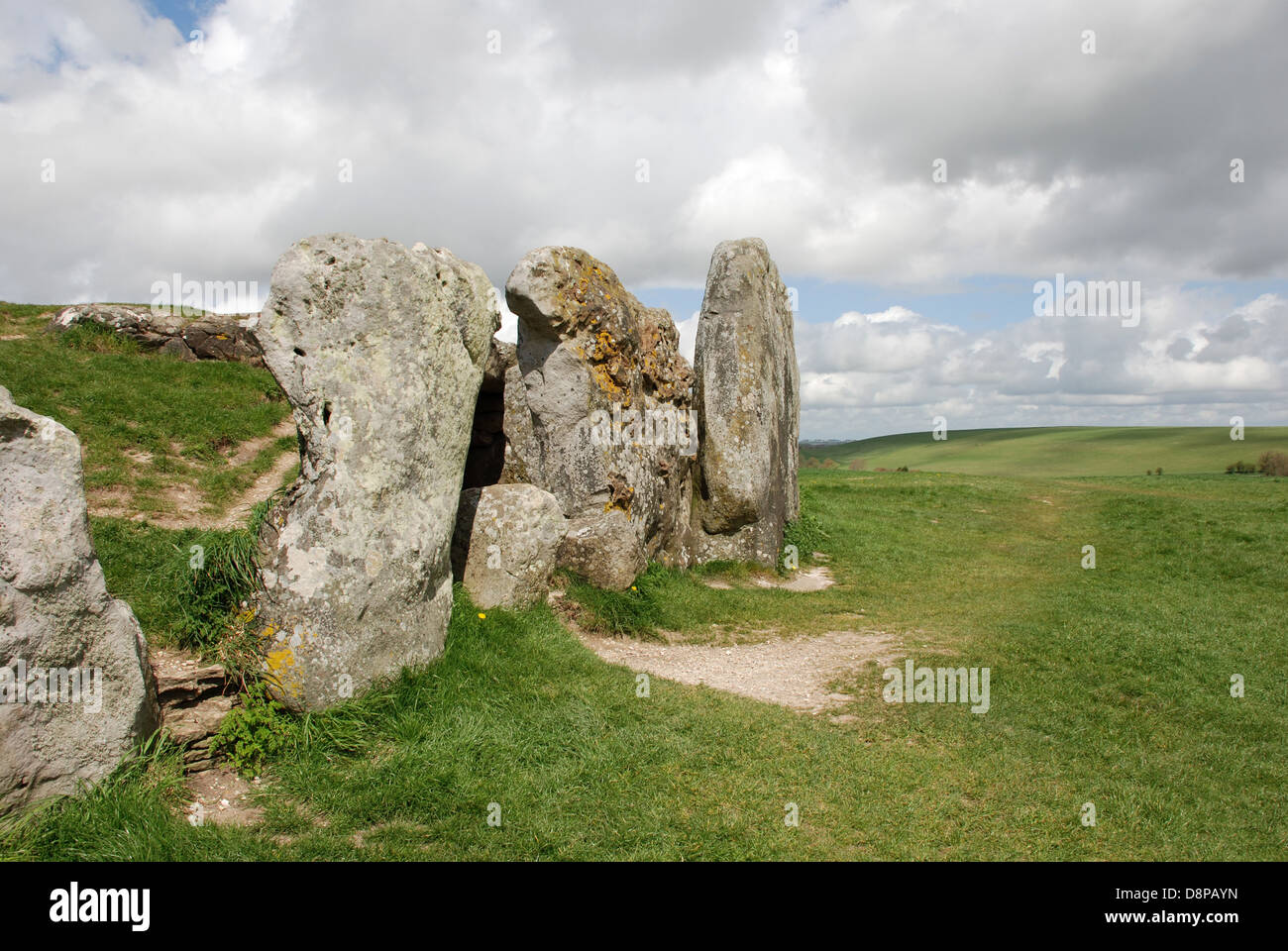 West Kennet Long Barrow Avebury Silbury Wiltshire England Stock Photo ...