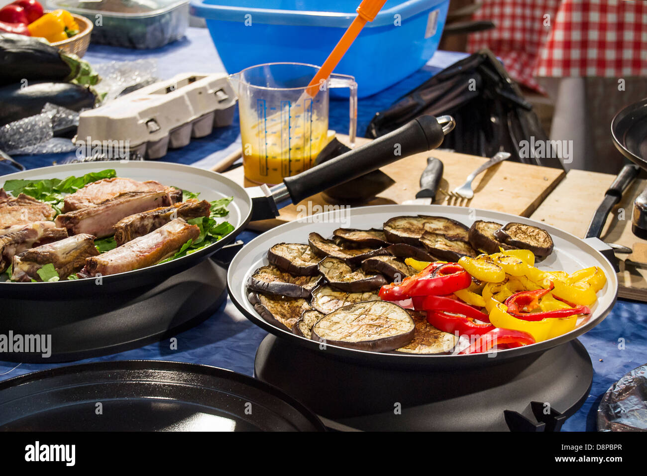 dishes to bake on the hob Stock Photo - Alamy