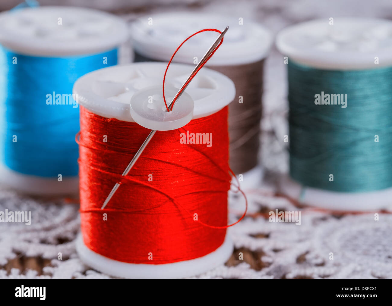 spools of thread Stock Photo - Alamy