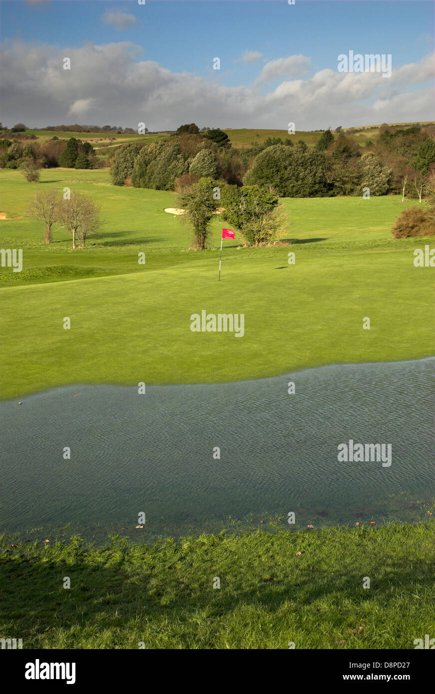 A long period of rain brings a waterlogged golf course on the south ...